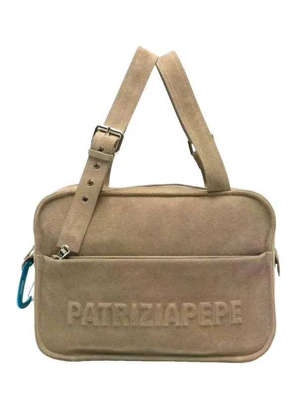 Patrizia Pepe Embossed Suede Tote Bag - Green