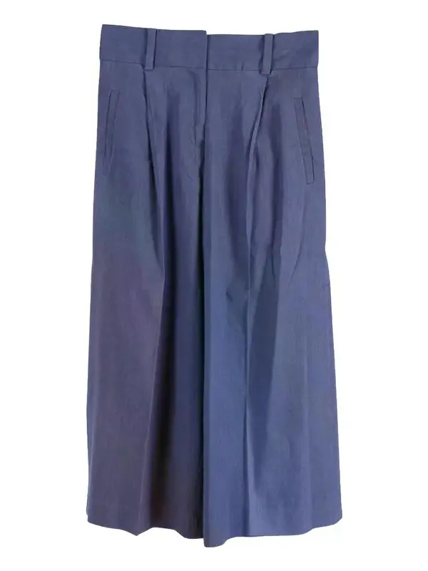 Diane Von Furstenberg Flared Cropped Trousers - Blue