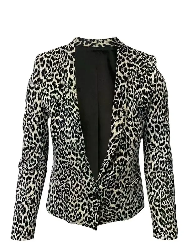 The Kooples Leopard-print Suit - Black