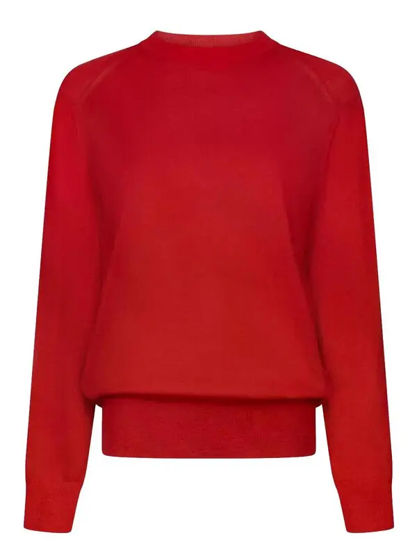 Loulou De Saison Ditto Drop Shoulder Ribbed Sweater - Red