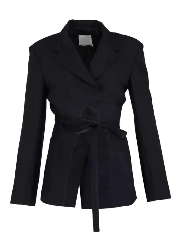 Christopher Esber Cut-out Tie-waist Blazer - Black