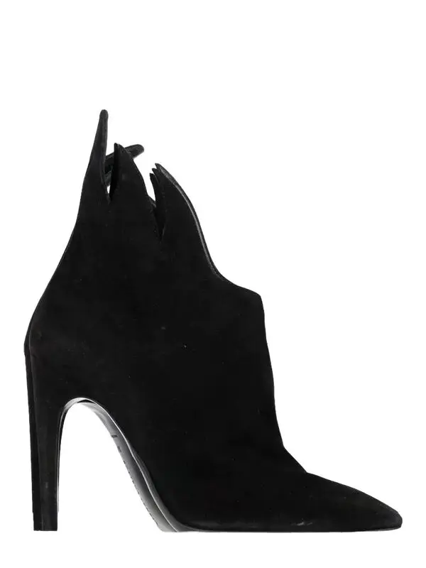 Bottega Veneta Flame Heeled Ankle Boots - Black