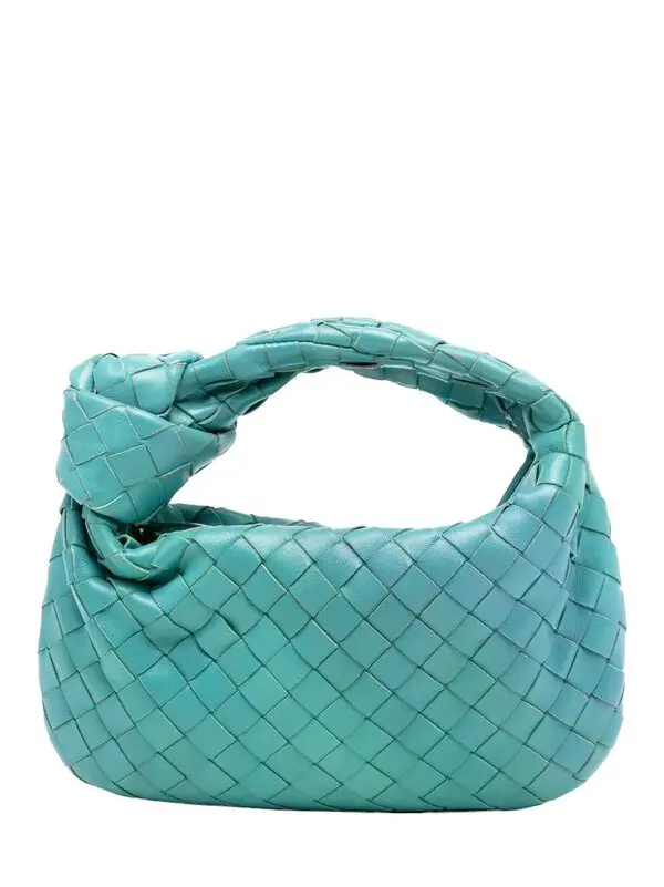 Bottega Veneta Mini Nappa Intrecciato Jodie Hobo Bag - Blue