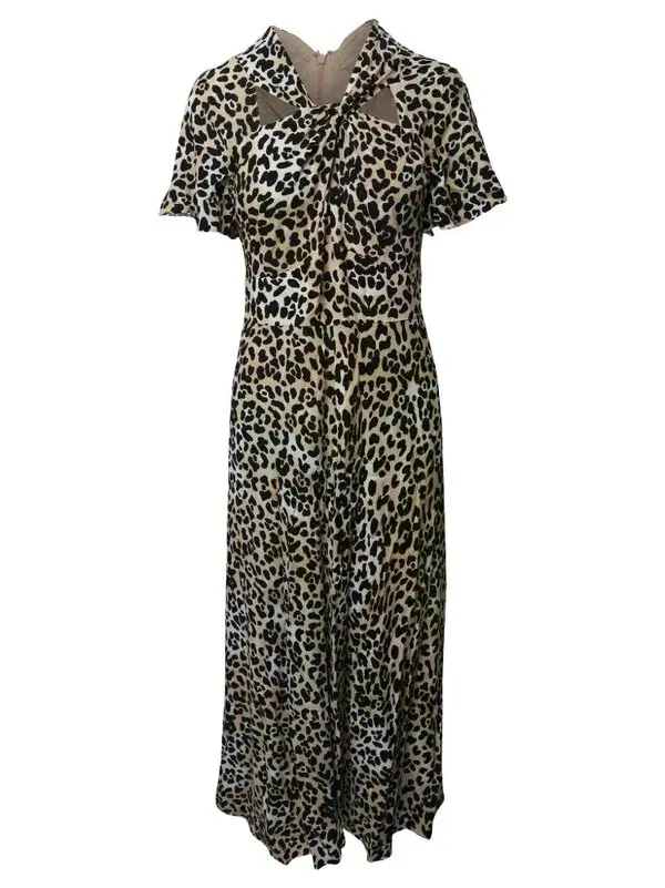 TEMPERLEY LONDON Animal-print Midi Dress - Neutrals