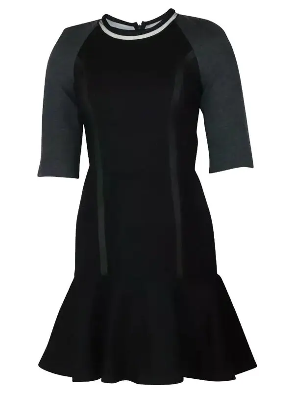 Fendi Round Neck Mini Dress - Black