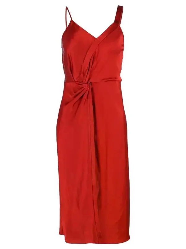 ALEXANDER WANG Draped Satin Dress - Red