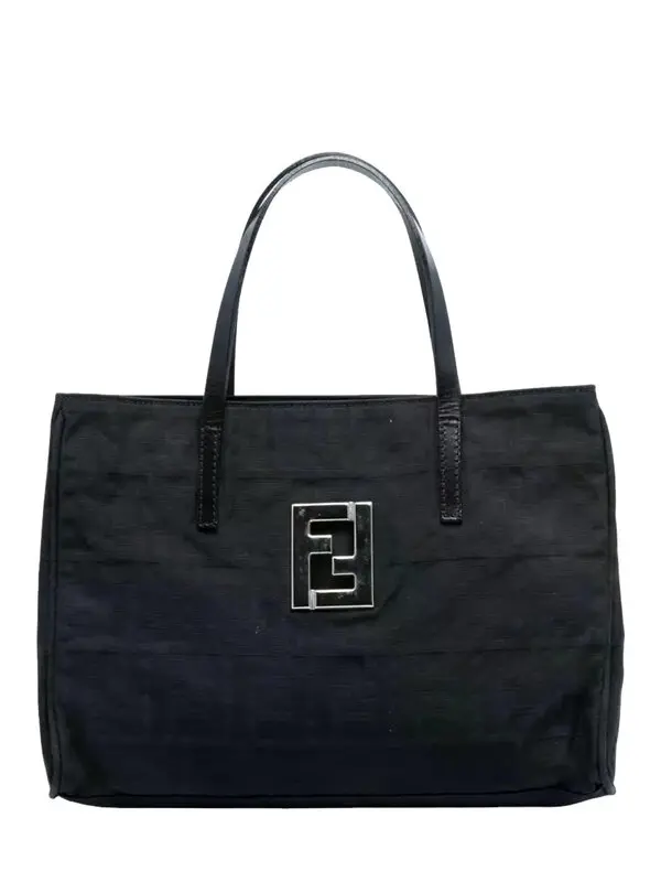 Fendi 2000-2010 Zucca Canvas Tote Bag - Black