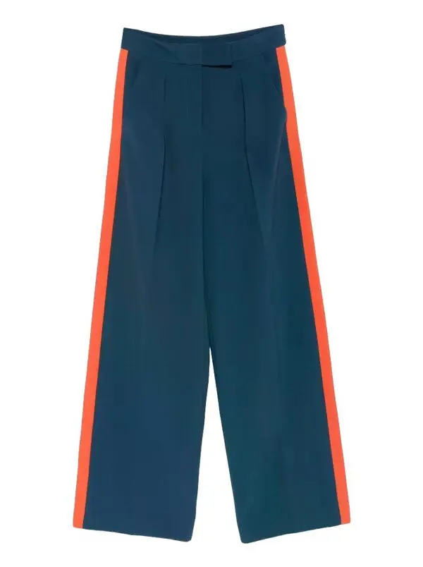 Patrizia Pepe Striped Fluid Trousers - Blue