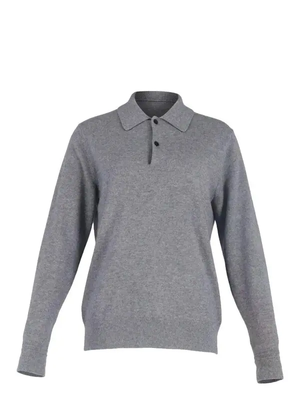 Mr P. Long-sleeve Polo Shirt - Grey