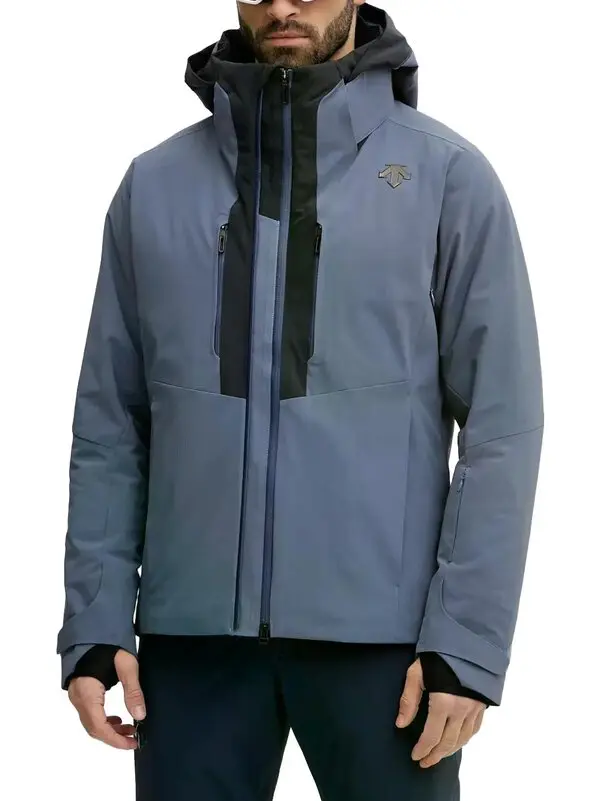 DESCENTE Hooded Zip Ski Jacket - Blue