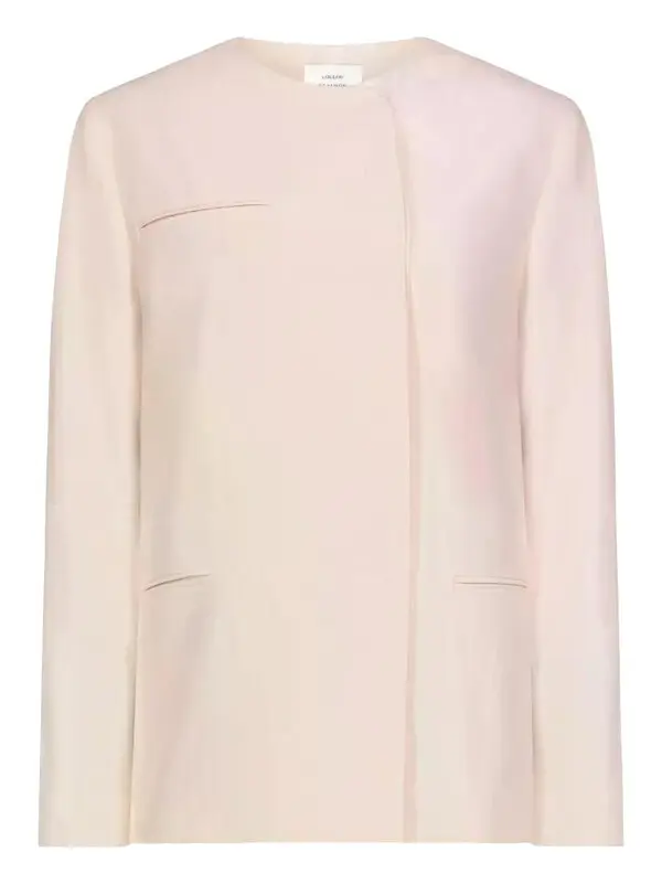 Loulou De Saison Bono Asymmetric Welt Jacket - Neutrals