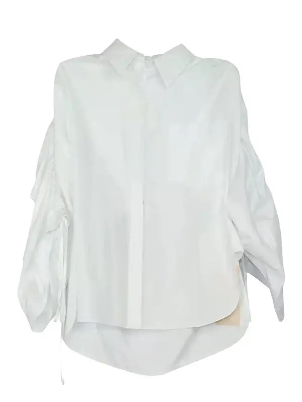 Antonio Berardi Ruffled Ruched Shirt - White