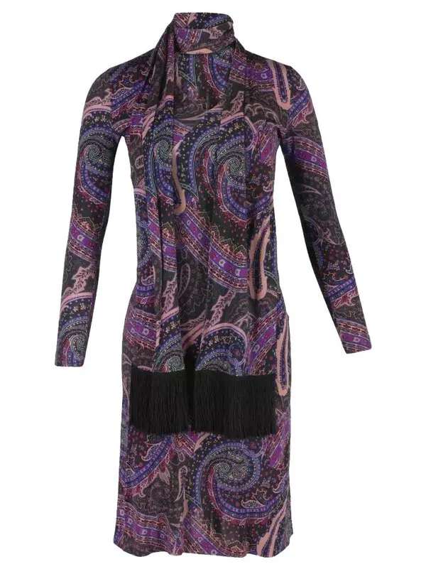 Etro Vintage Paisley-pattern Mini Dress - Purple