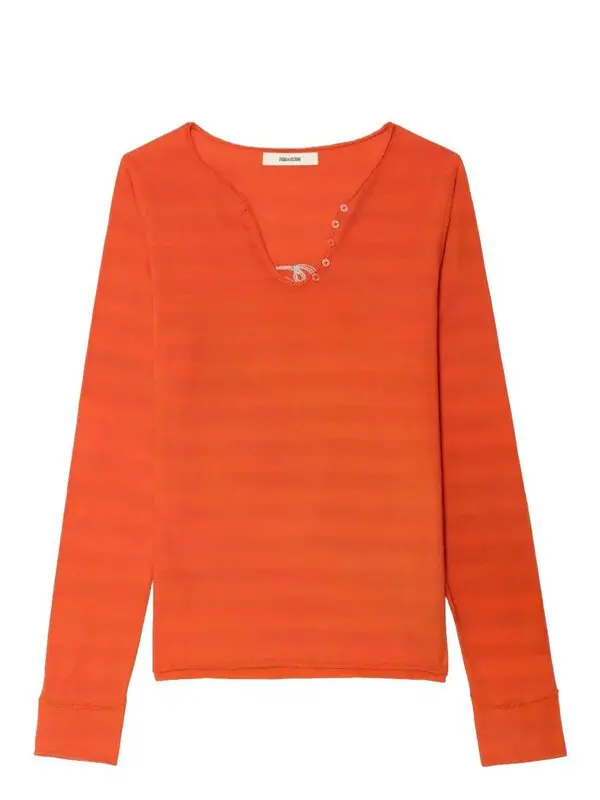 Zadig&Voltaire Striped Long-sleeve Top - Orange