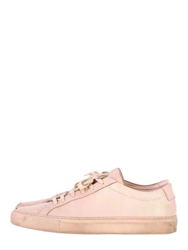 COMMON PROJECTS Leather Low Top Sneakers - Pink