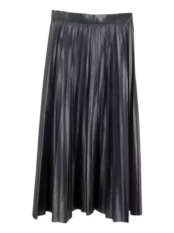 BOSS Pleated Perforated Skirt - Black