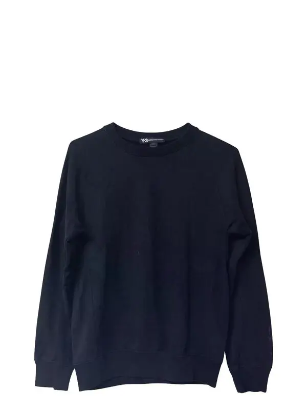 Y-3 ADIDAS VINTAGE Crew-neck Long-sleeve Sweatshirt - Black