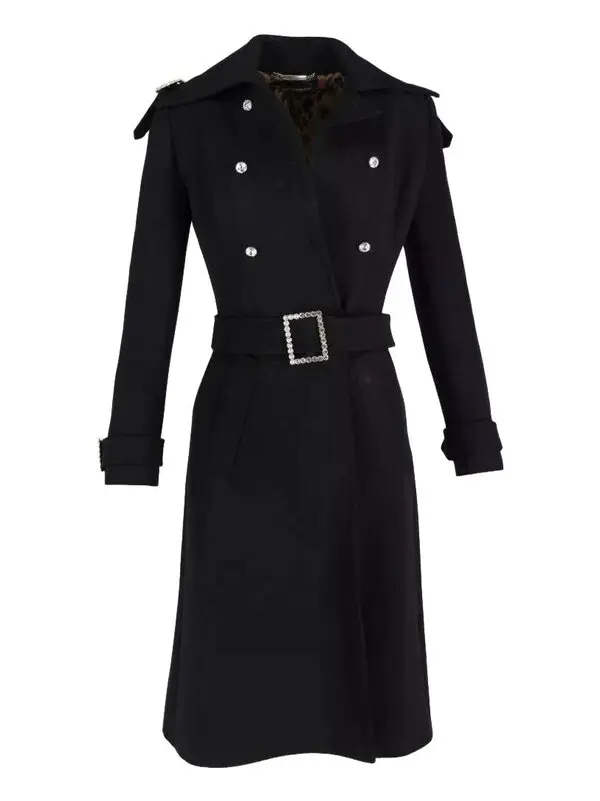 Dolce & Gabbana Double-breasted Belted Coat - Black
