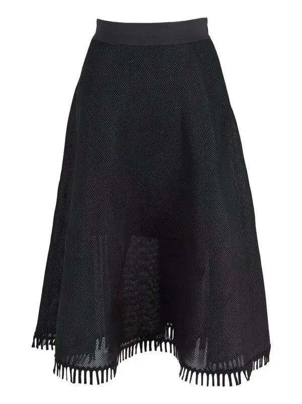 Dkny Mesh Midi Skirt - Black