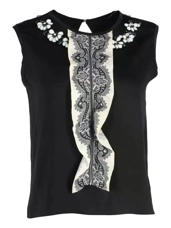 Etro Embellished Silk Blouse - Black