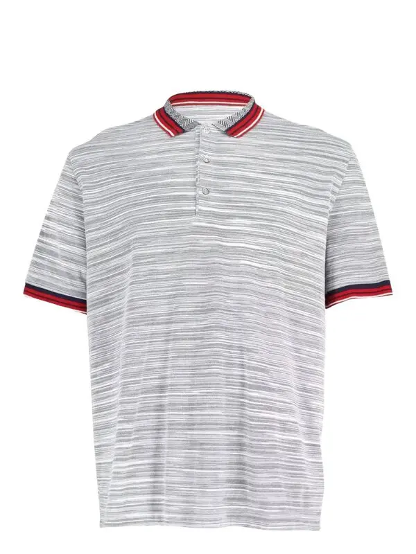 Missoni Striped-pattern Polo Shirt - Grey