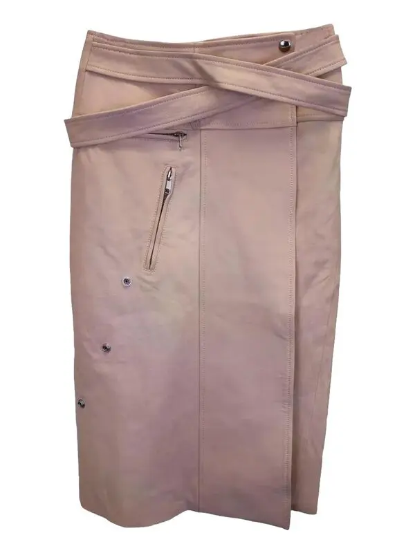 Alexander McQueen Belted Midi Skirt - Neutrals