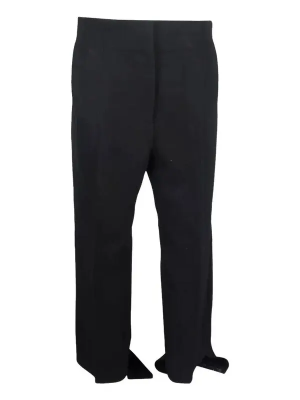 Celine Asymmetrical Wool Trousers - Black