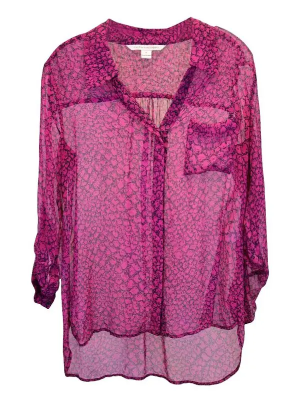 Diane Von Furstenberg Printed Silk Shirt - Pink