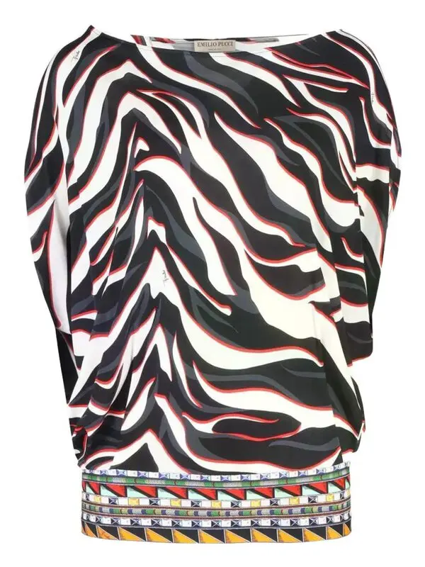 Emilio Pucci Animal-print Top - Black