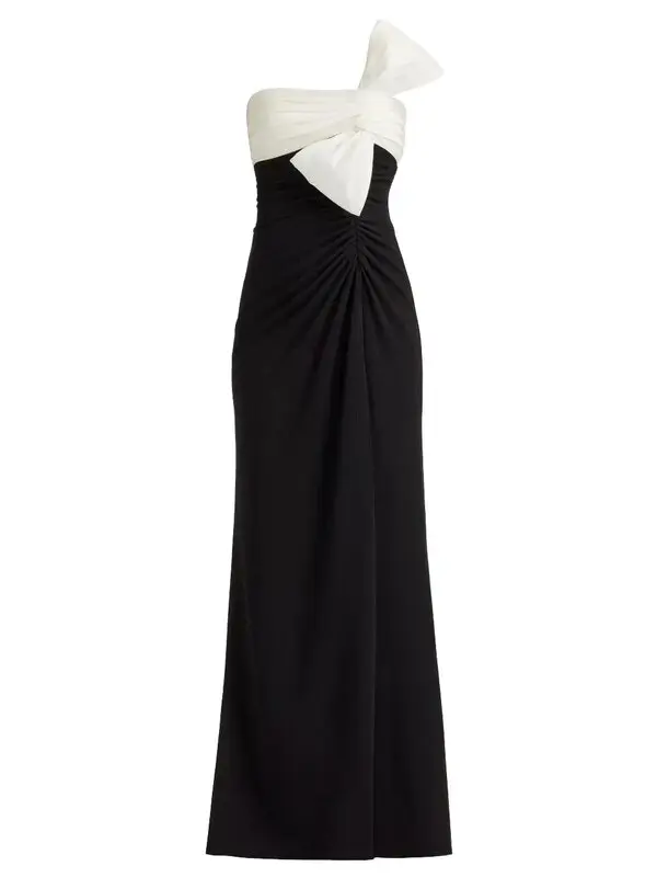 Tadashi Shoji Bow Slit Maxi Dress - Black