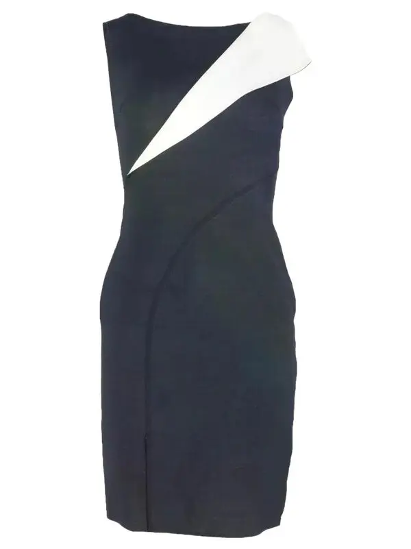 Oscar De La Renta Folded Pencil Dress - Blue