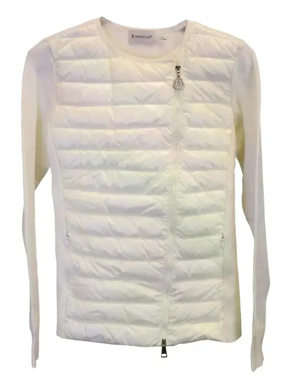 Moncler Asymmetrical Zip-up Jacket - White