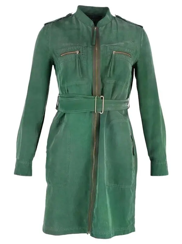 Marc Jacobs Belted Zip-up Dress - Green