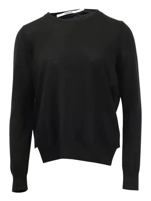 J Brand Sheer Back Sweater - Black