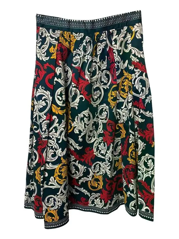 MARY KATRANTZOU Printed Pleated Midi Skirt - Blue