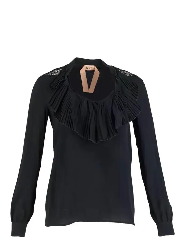 N°21 Embellished Silk Blouse - Black