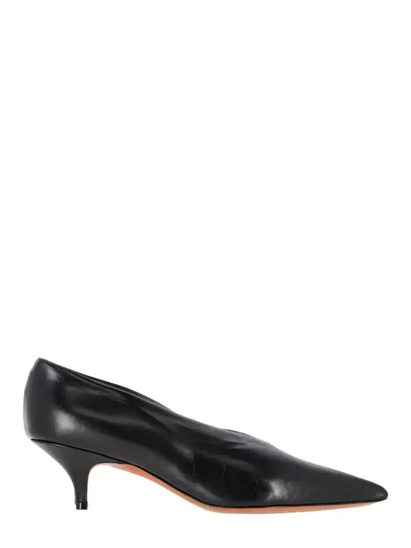 Celine V-neck Pointed Toe Pumps - Black