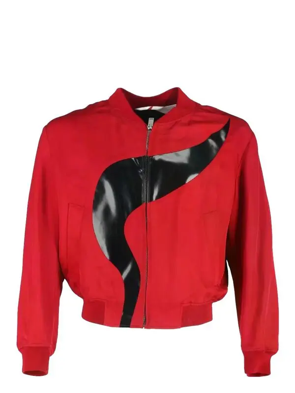 Alexander McQueen Flame Design Bomber Jacket - Red