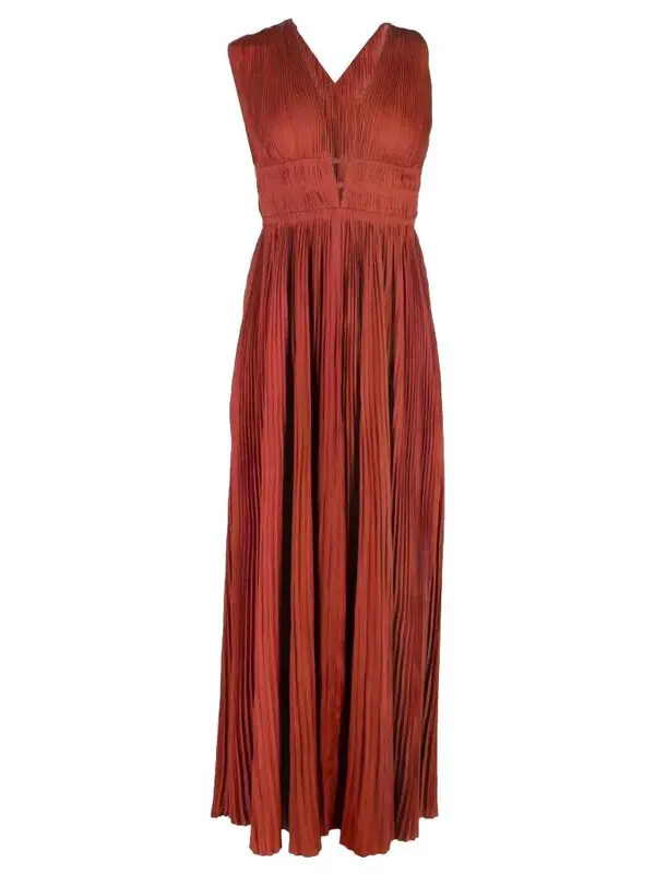 Ulla Johnson Pleated Maxi Dress - Brown