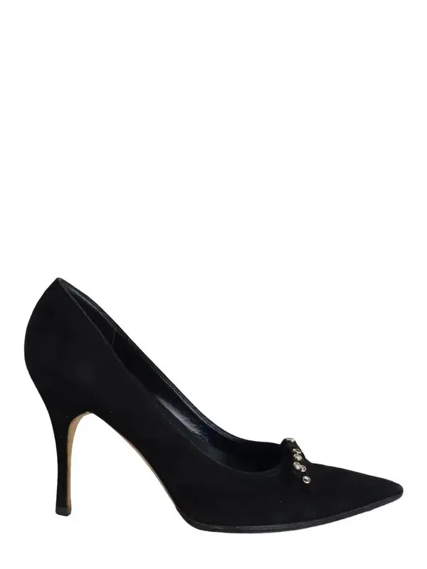 Gucci Pointed-toe Crystal-embellished Pumps - Black