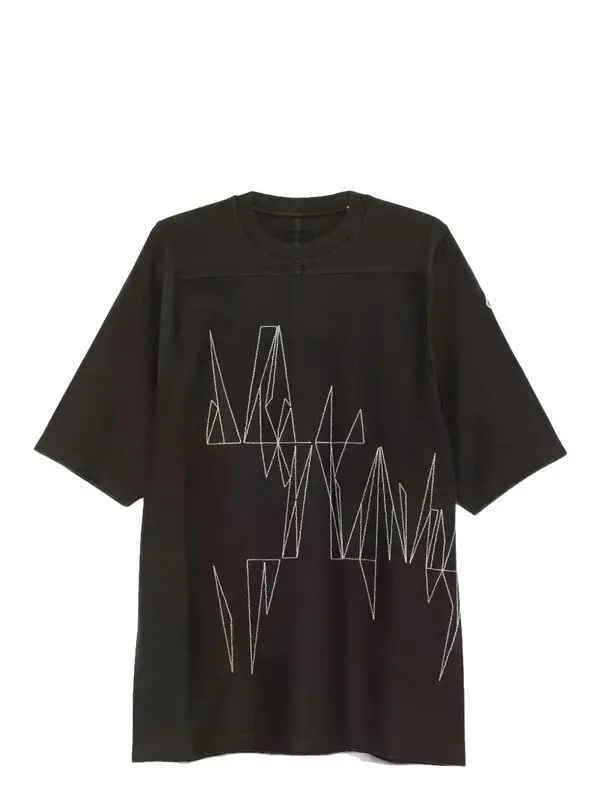 MONCLER + RICK OWENS Jumbo Knit Graphic T-shirt - Brown