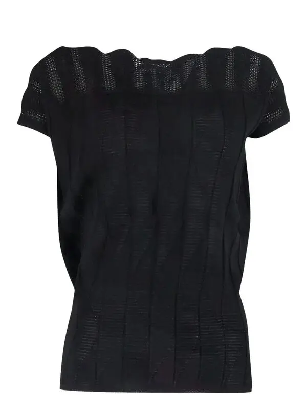 Missoni Ribbed-knit Top - Black