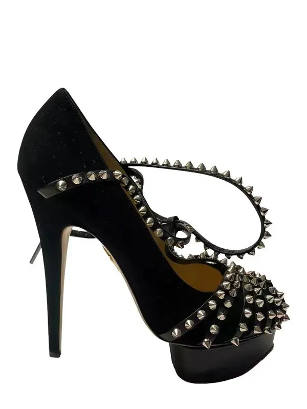 CHARLOTTE OLYMPIA Angry Portia Studded Pumps - Black