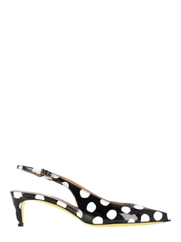 Marni Polka-dot Slingback Pumps - Black