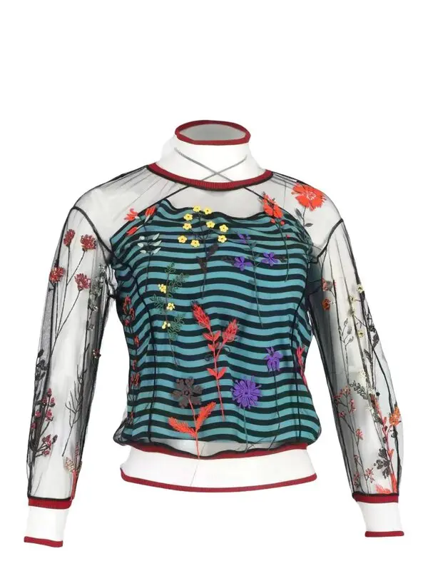 Fendi Embroidered Blouse - Blue