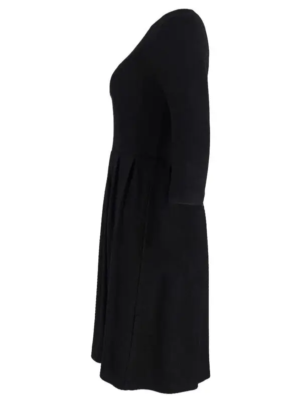GANNI Pleated Skirt Dress - Black