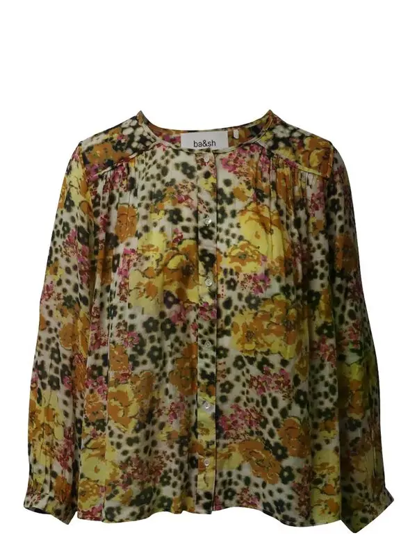 Ba&sh Doddy Floral-print Blouse - Yellow
