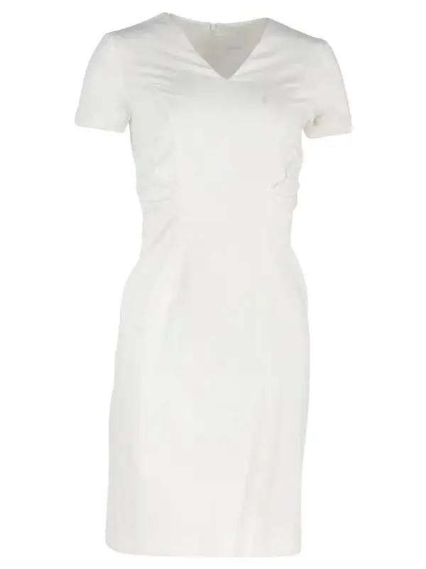 BOSS V-neck Sheath Dress - White