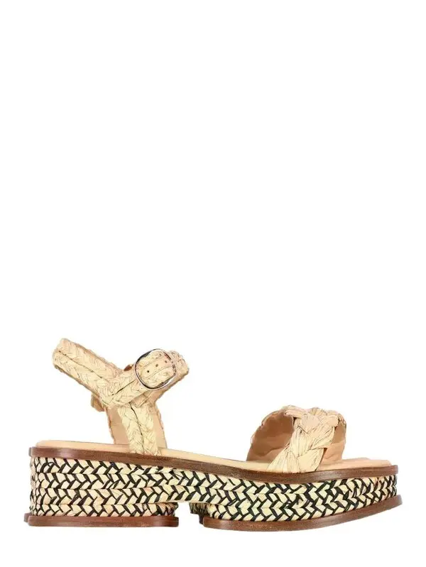 Gabriela Hearst X Clergerie Braided Platform Sandals - Neutrals