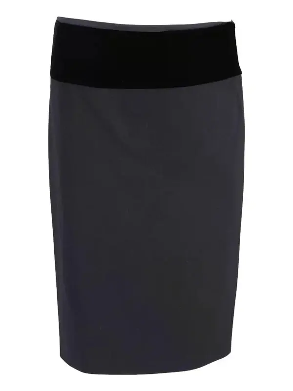 Ralph Lauren Pencil Skirt With Contrast Waistband - Blue